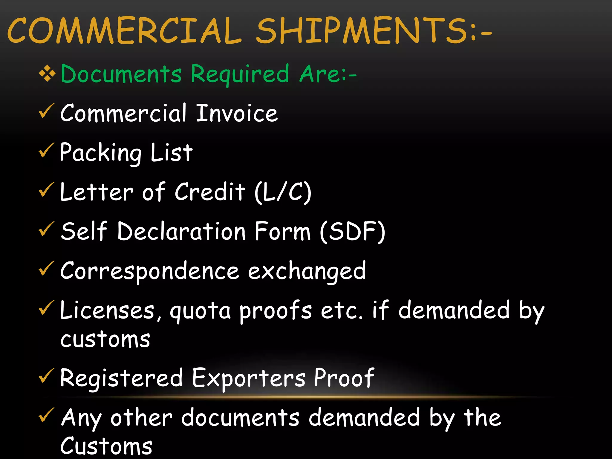 Documentation for air cargo | PPTX