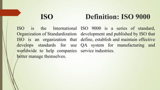Documentation for iso 9000 and 9001 | PPT