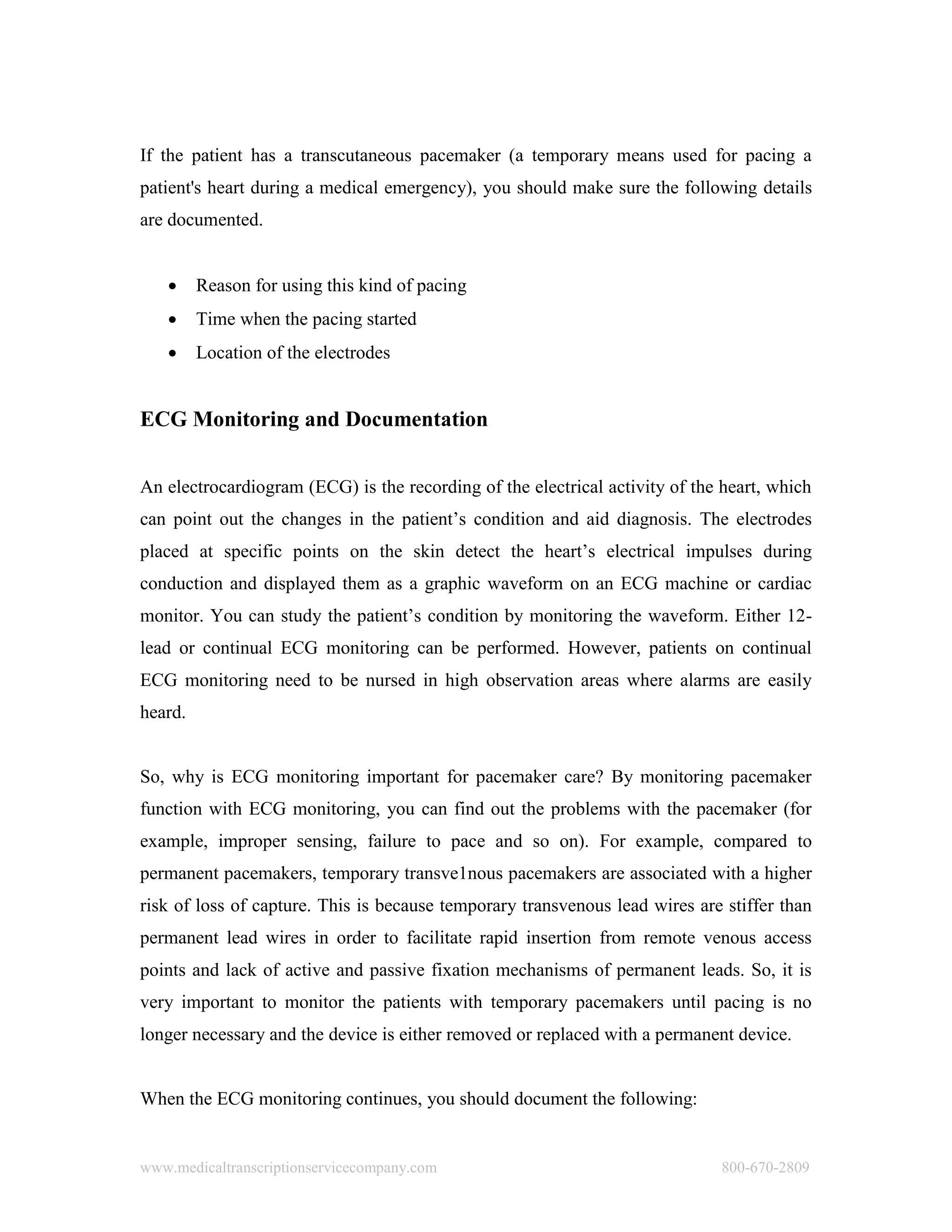 Documentation for Pacemaker Care | PDF