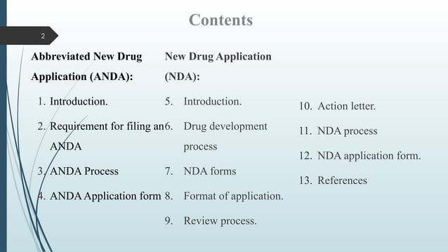 DOCUMENTATION IN ANDA & NDA REGULATORY APPROVAL PROCESS.pptx ...