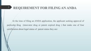 DOCUMENTATION IN ANDA & NDA REGULATORY APPROVAL PROCESS.pptx