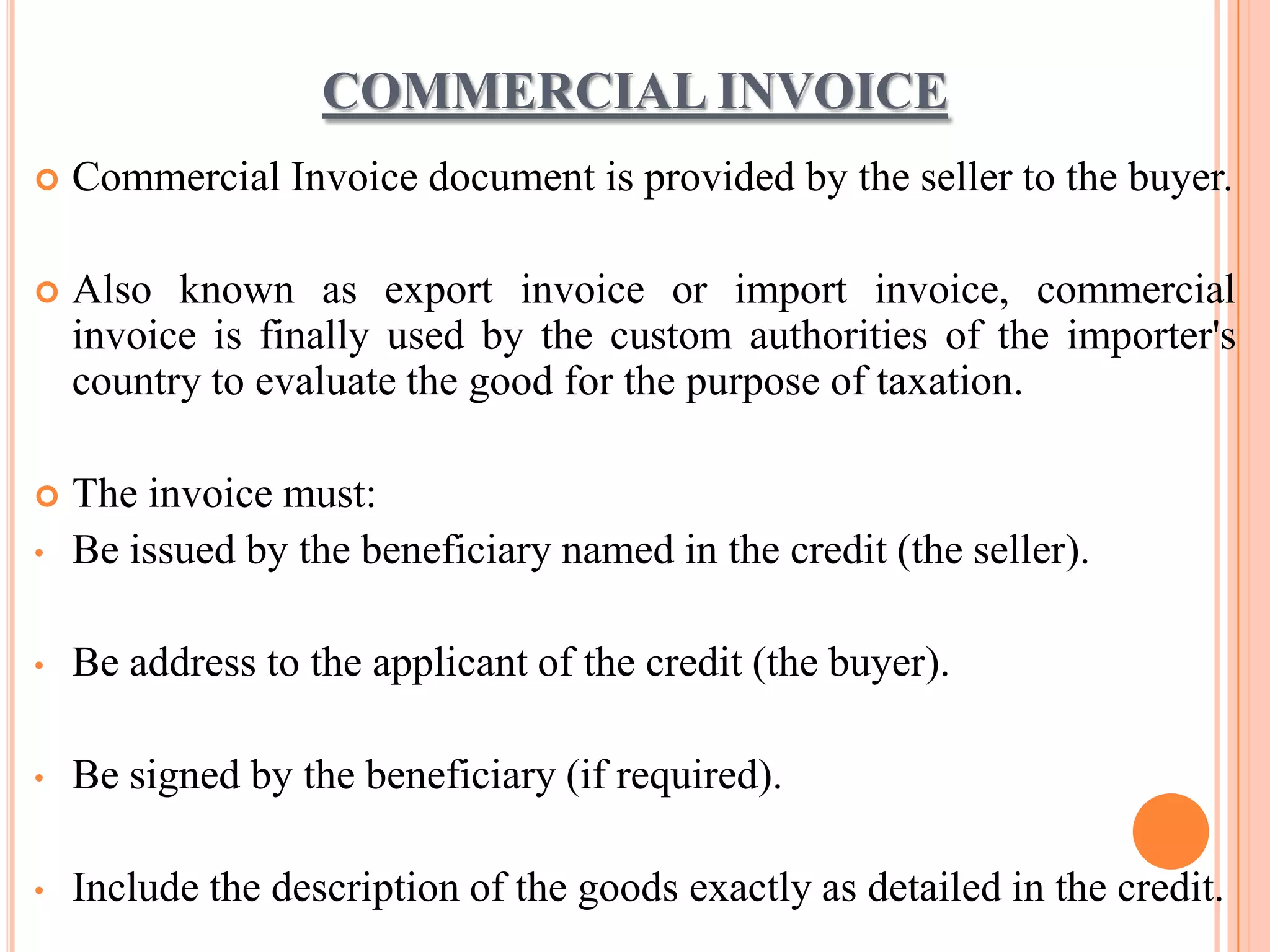 Documentation in international trade | PPTX
