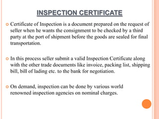 Documentation in international trade | PPTX
