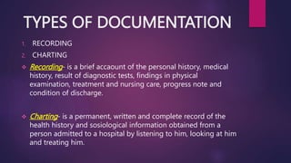 DOCUMENTATION IN NURSING HOSPITAL AL ZAHRA BANGI | PPTX