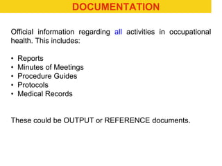 Documentation in occupational health | PPTX