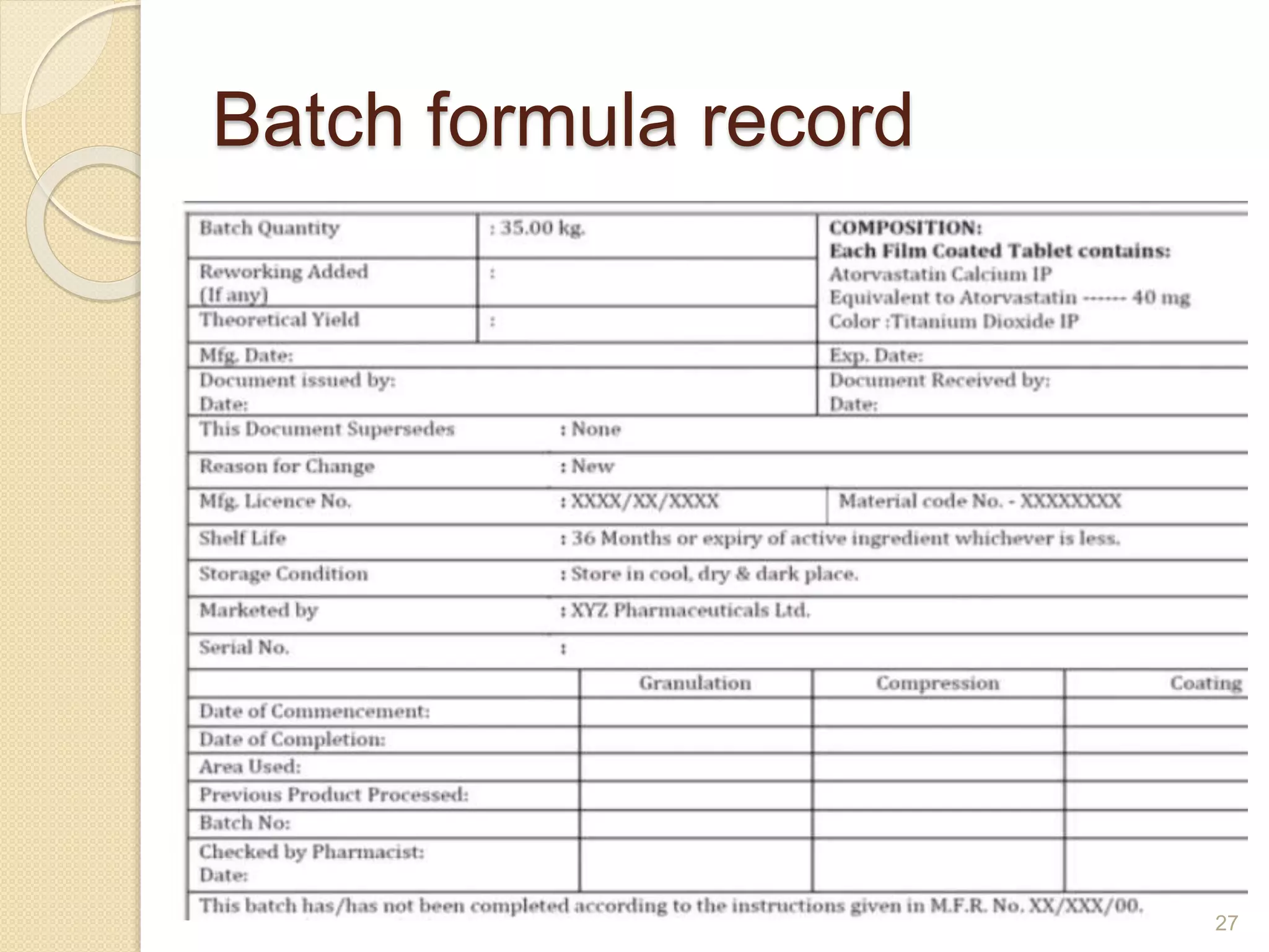 Documentation in pharmaceutical industry | PPTX