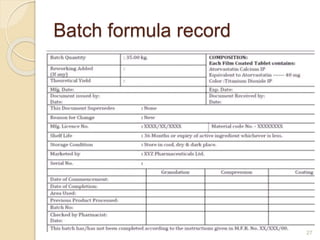 Documentation in pharmaceutical industry | PPTX