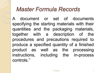 Documentation in Pharmaceutical Industry.pptx | Pharmaceutical Industry ...