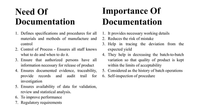 Documentation In Pharmaceutical Industry.pptx | Desktop Publishing | Computer Software and ...