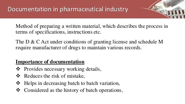 Documentation in pharmaceutical industry, by dr. umesh kumar sharma a…