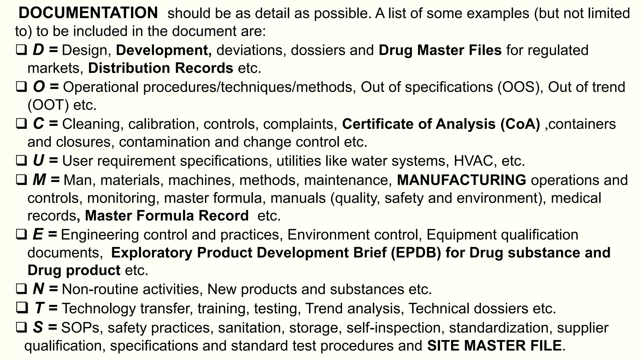 Documentation in Pharmaceutical Industry Part I | PPTX