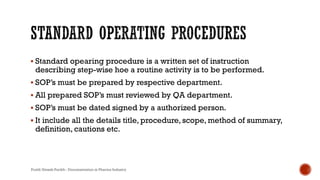 Documentation in Pharmaceutical Industry | PPT