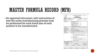 Documentation in Pharmaceutical Industry | PDF