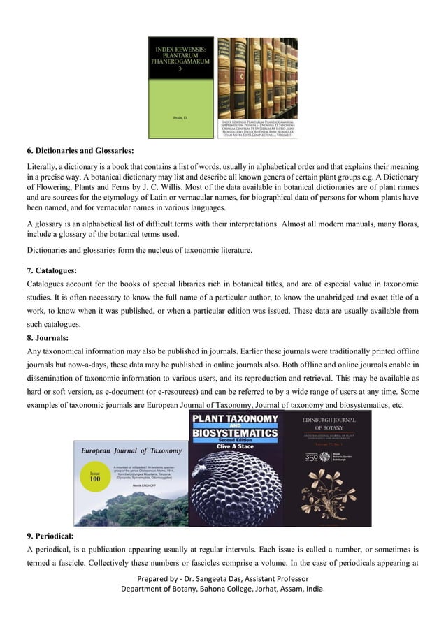 Documentation in plant taxonomy | PDF | Biological Sciences | Science