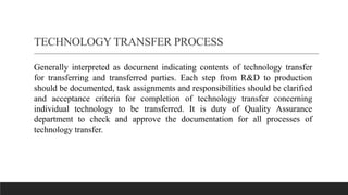 DOCUMENTATION IN TECHNOLOGY TRANSFER.pptx