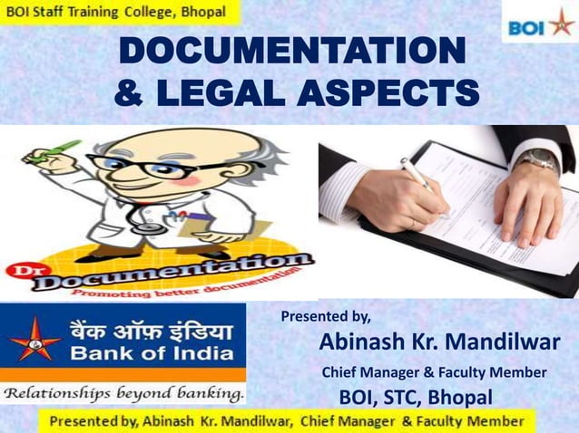 Documentation & legal aspects in Bank | PPTX