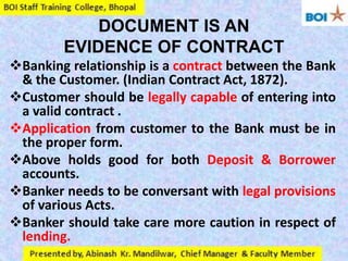 Documentation & legal aspects in Bank | PPTX