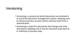 Documentation management system & information databases | PPT