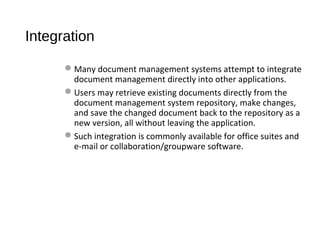 Documentation management system & information databases | PPT