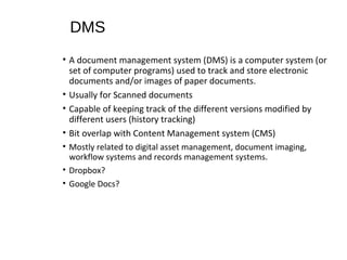 Documentation management system & information databases | PPT