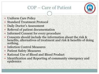 Documentation needed by treating consultant & doctor as per standards ...