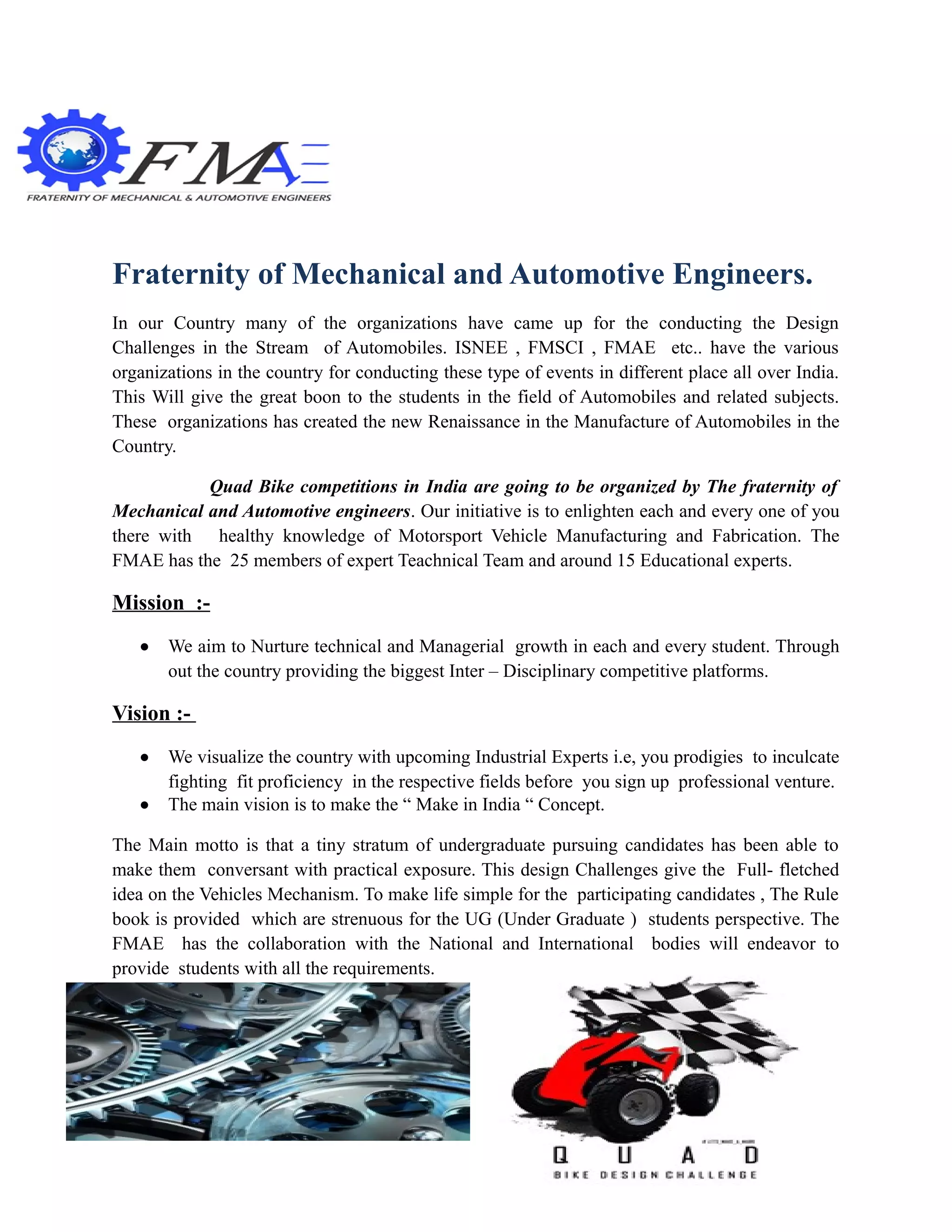 Documentation of quad bike design challenege. | PDF