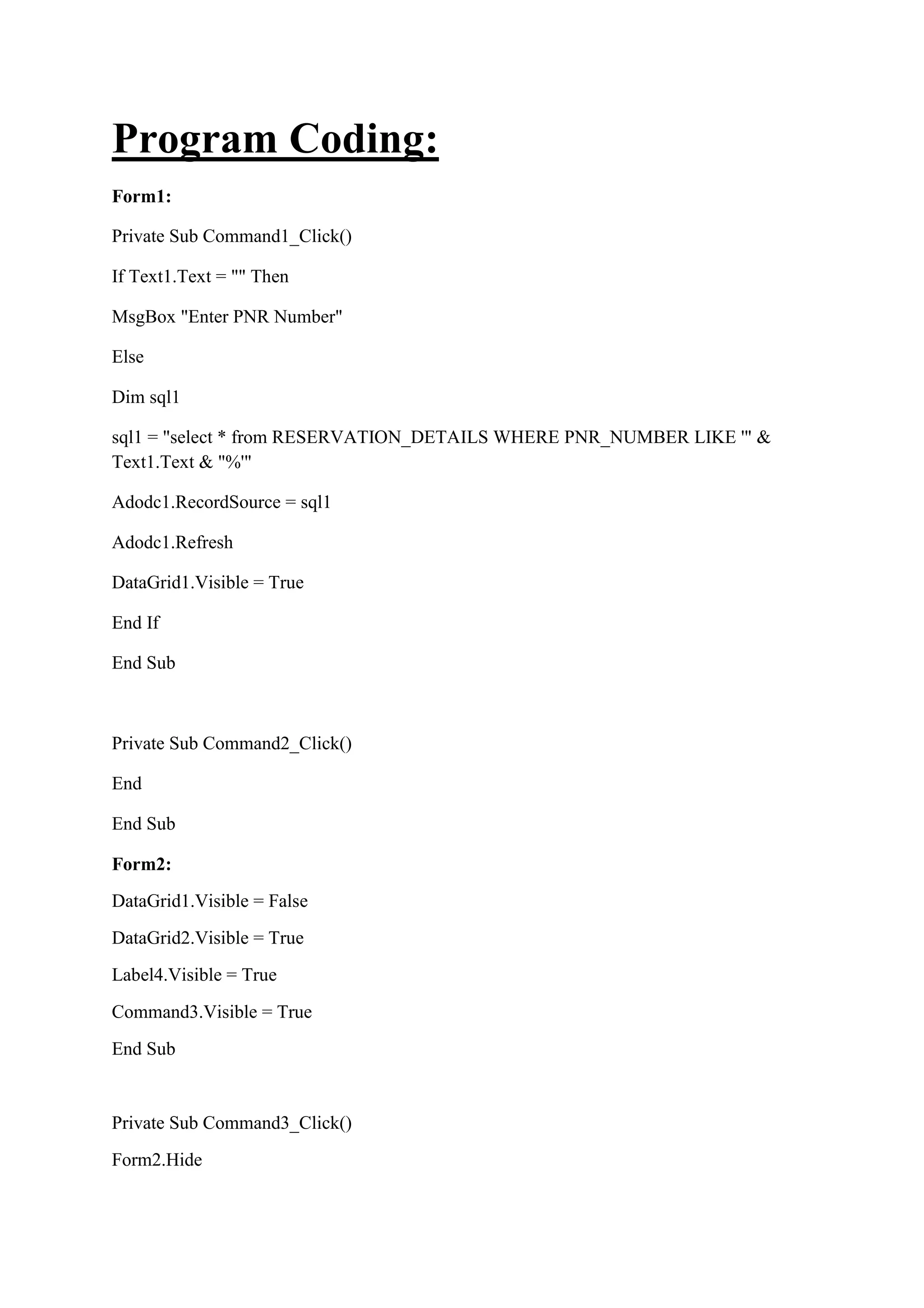 Documentation of railway reservation system | DOCX