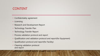 Documentation of technology Transfer .pptx