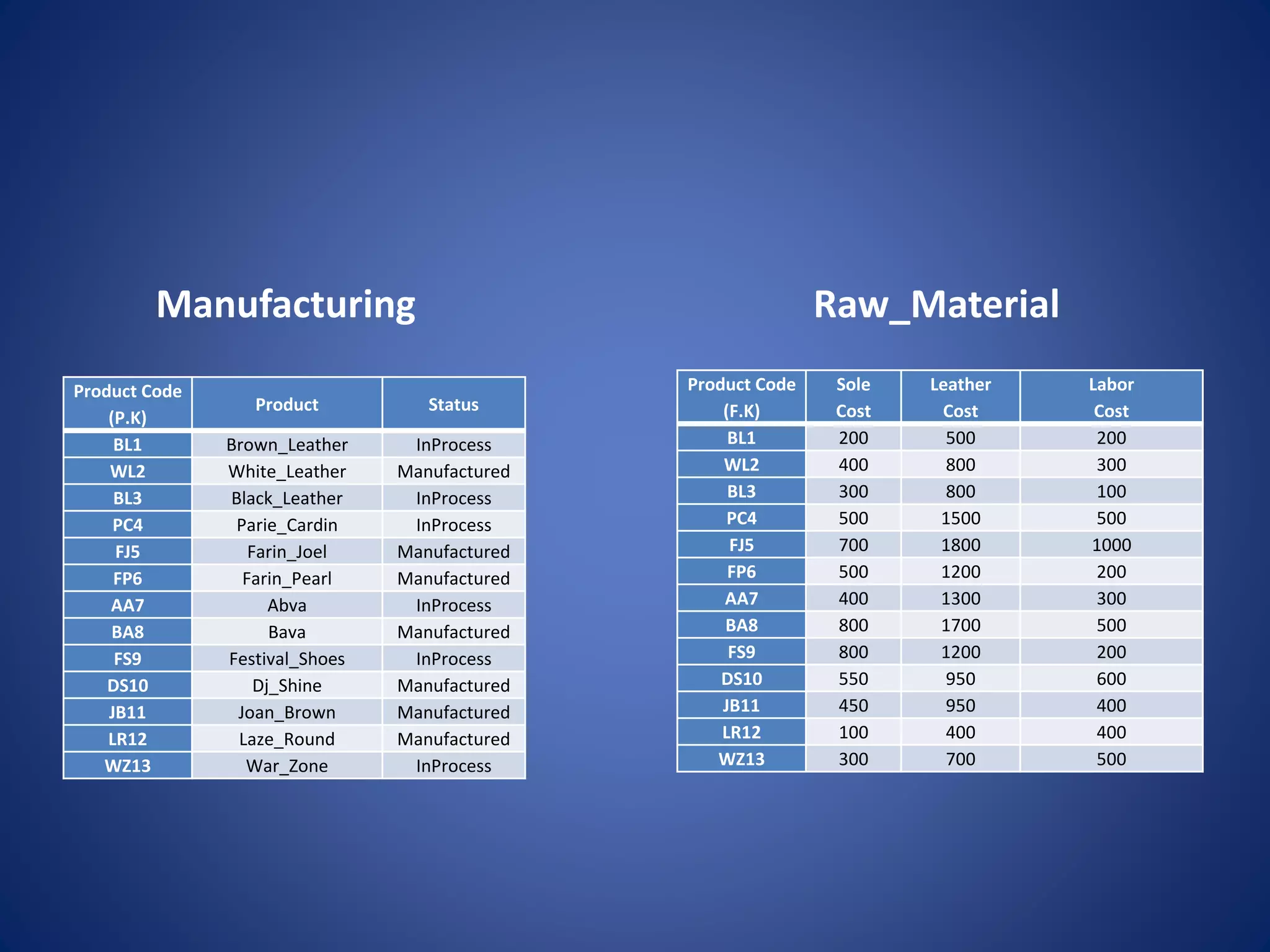 Database Shoe Manufacturing Store Project | PPTX