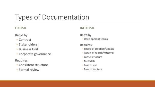 Documentation In The Agile Space Ppt