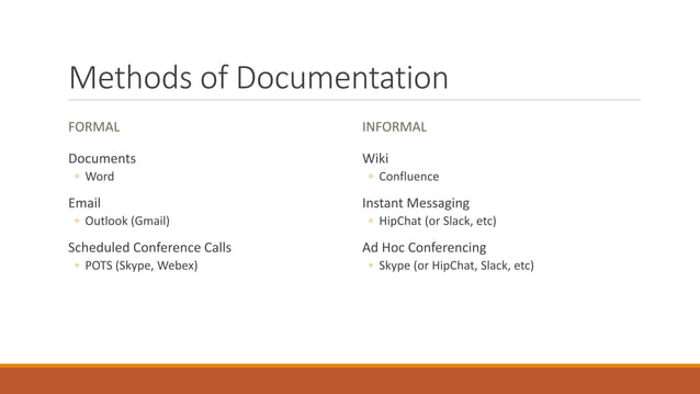 Documentation in the Agile Space | PPT