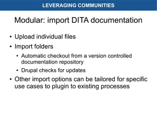 Documenting with DITA in Drupal | PPT