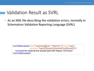 Documentation Quality Assurance with ISO Schematron | PPT