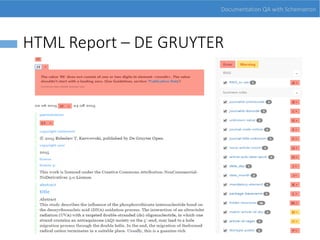 Documentation Quality Assurance with ISO Schematron | PPT