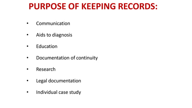 Documentation, Record Keeping and Maintenance | PPT