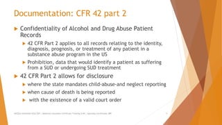 Documentation review -Addiction Counselor Exam Review | PPT