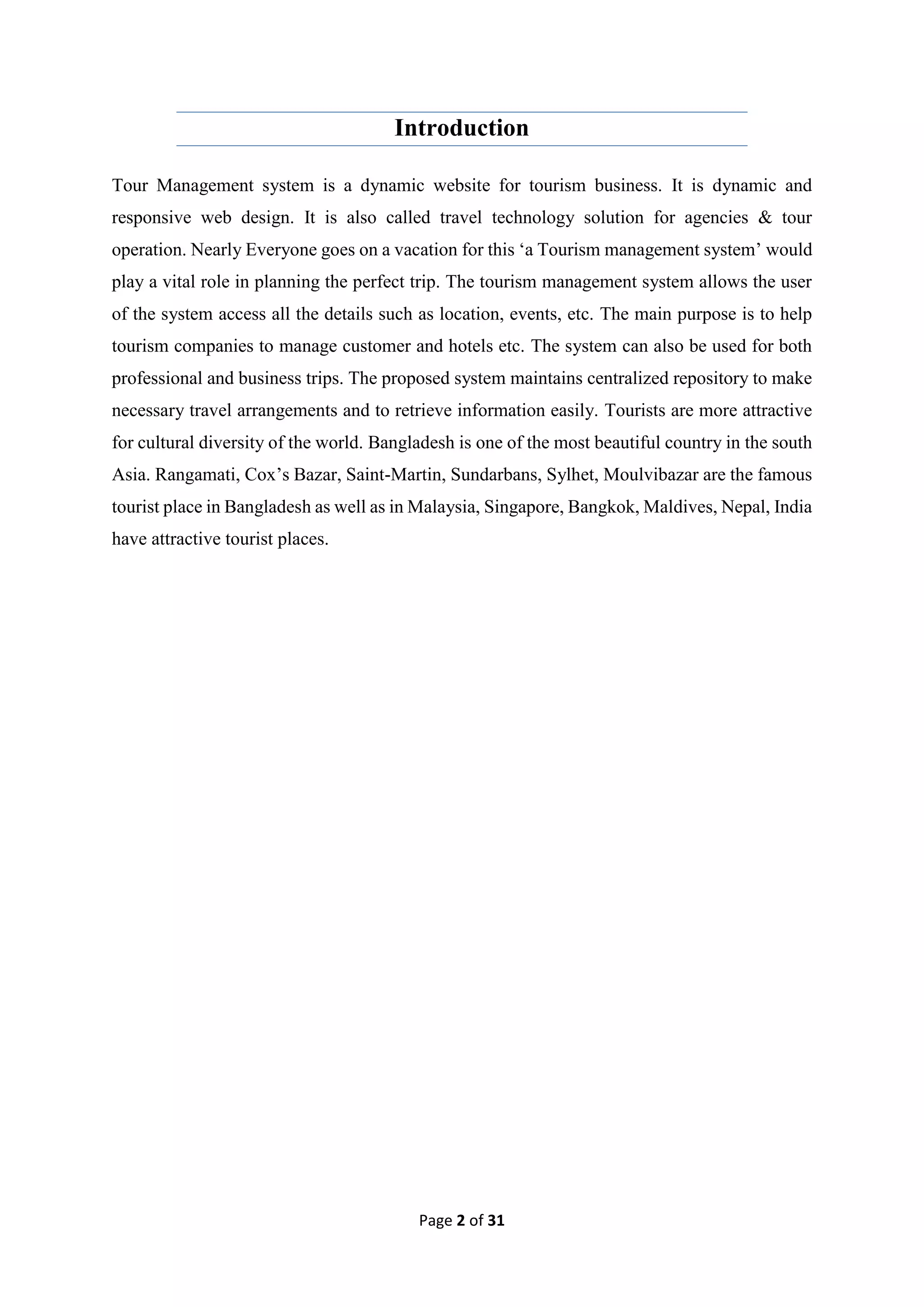 tour management system | PDF