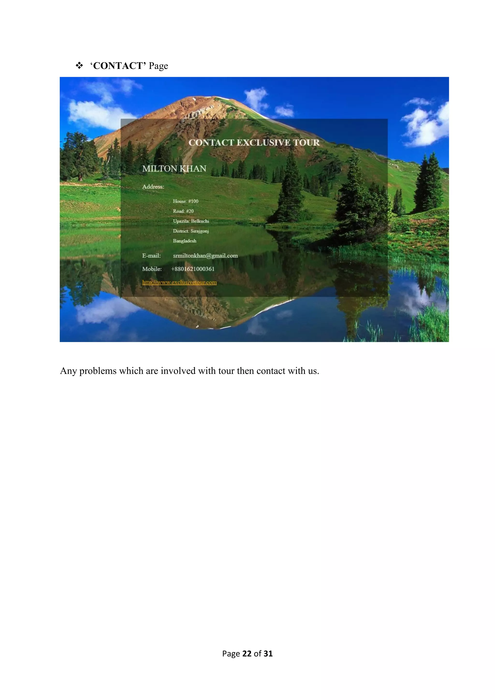 tour management system | PDF