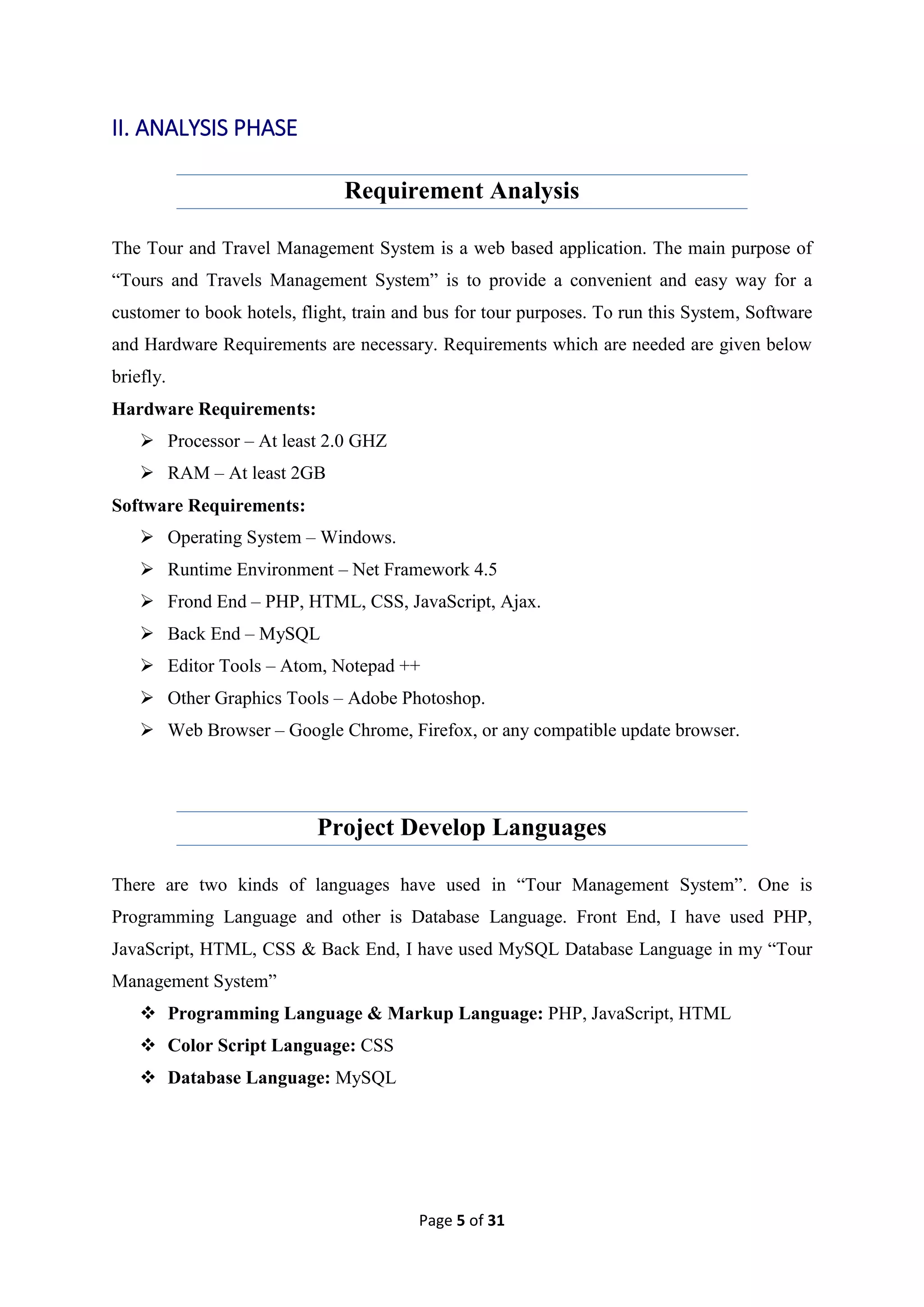 tour management system | PDF