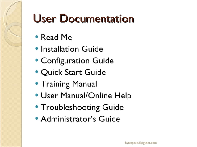 Documentation Types | PPS