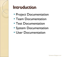 Documentation Types | PPS