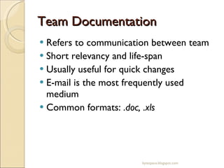 Documentation Types | PPS