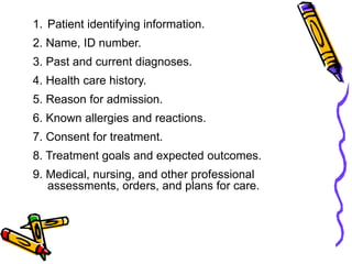 documentation required in medical records.ppt | Medical Tests | Medical ...