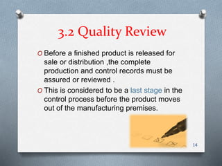 Documentation with respect to release of finished pharmaceutical ...