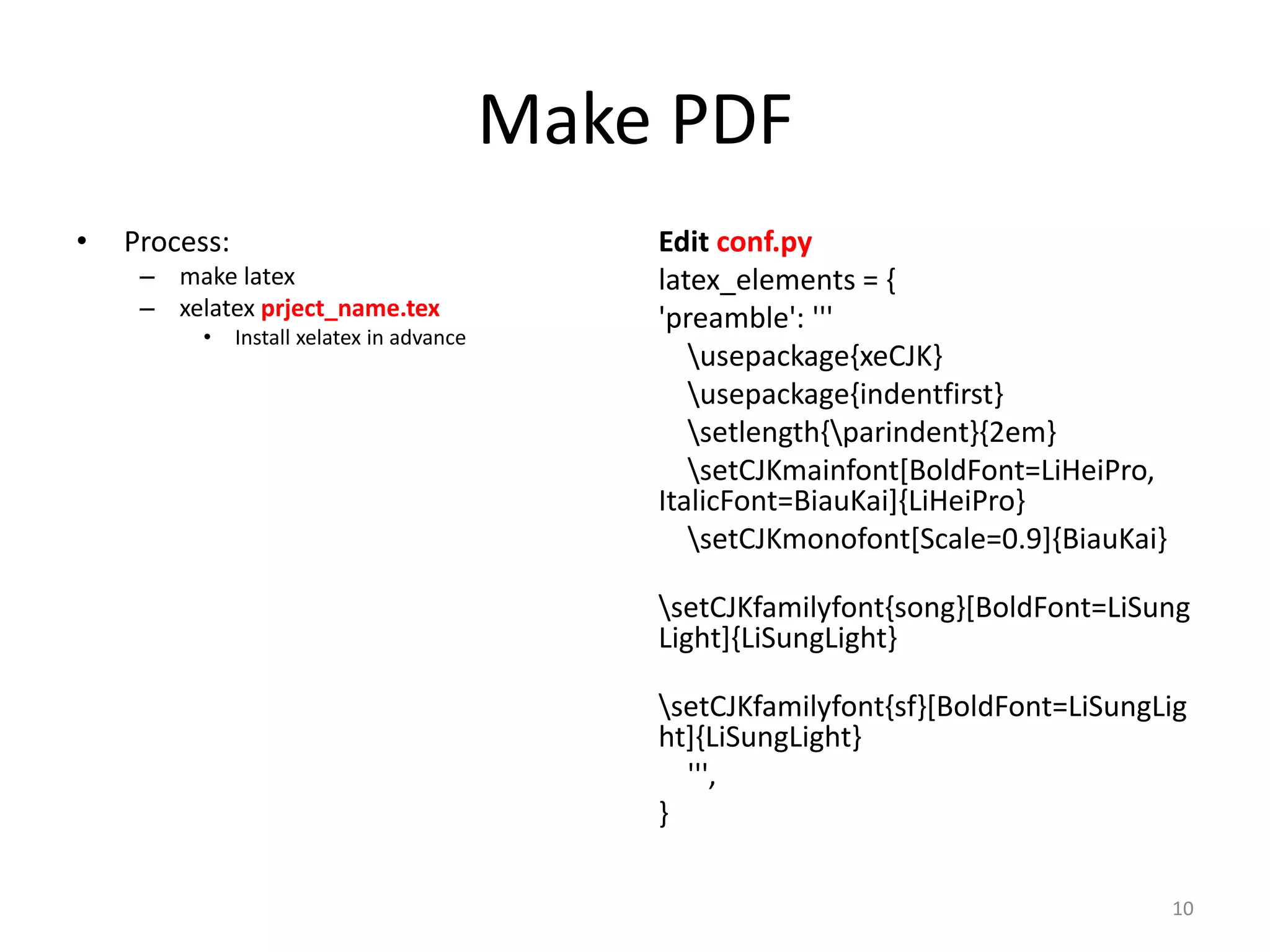 Documentation with sphinx @ PyHug | PPT