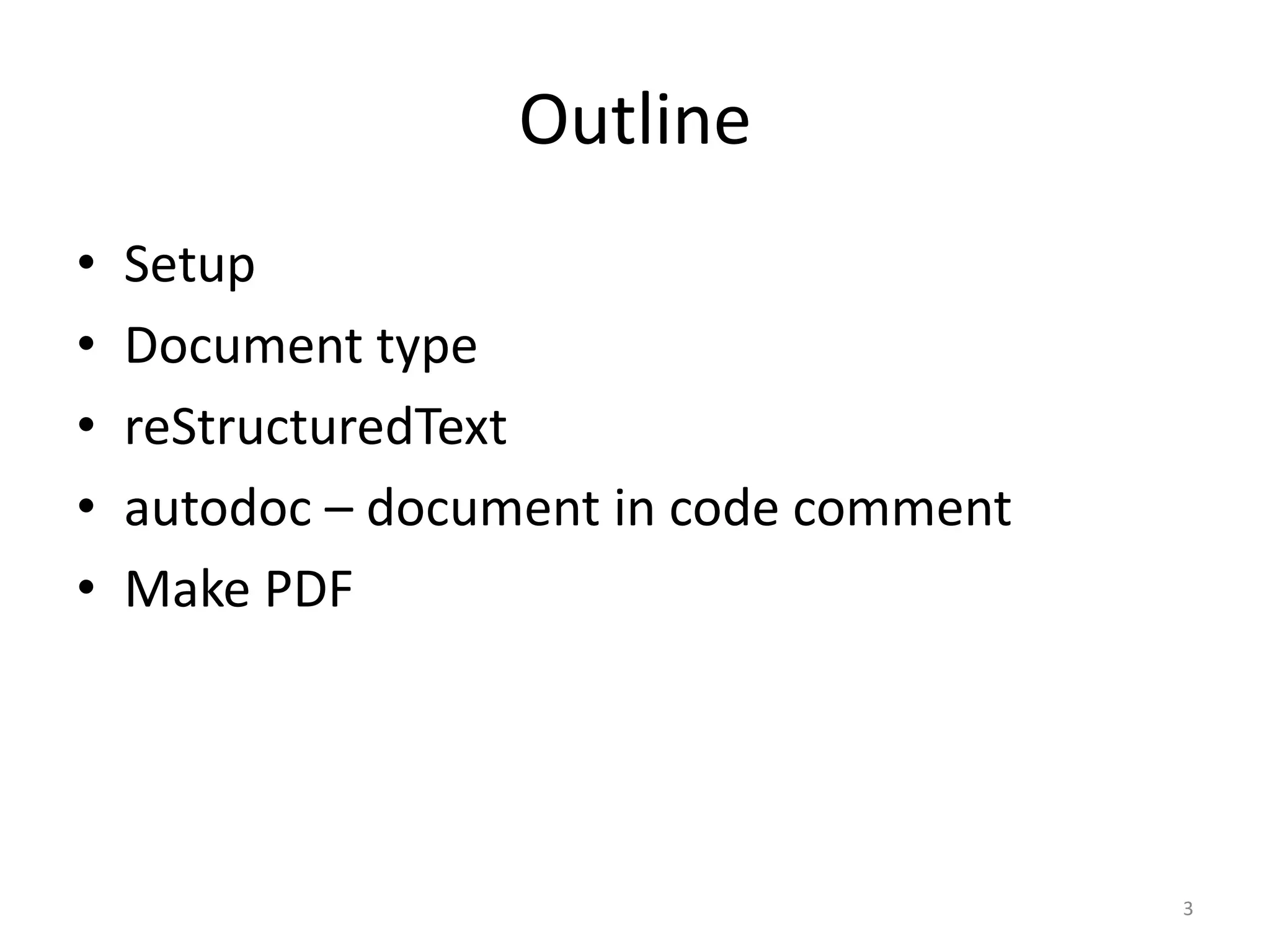 Documentation with sphinx @ PyHug | PPT