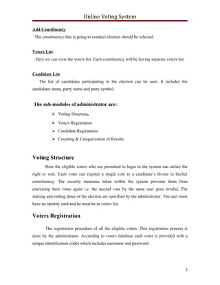 Documentation work online voting | DOC | Operating Systems | Computer ...