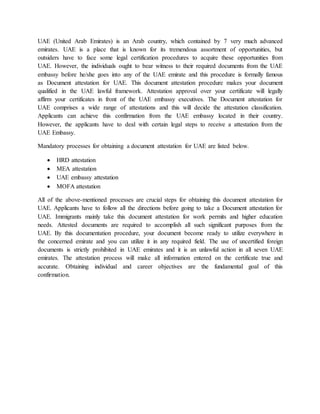 Document attestation for uae | DOCX