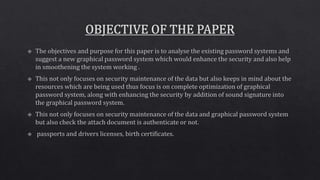 Document authentication system with graphical security and sound | PPTX