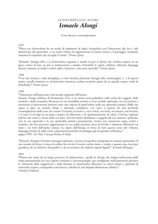 Documentazione artistica del Maestro Ismaele Alongi - Opere d' Arte ...